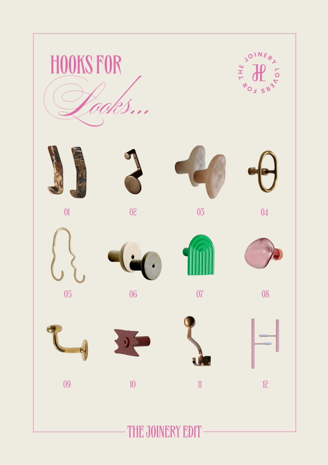 HOOKS FOR LOOKS | thejoineryedit.com